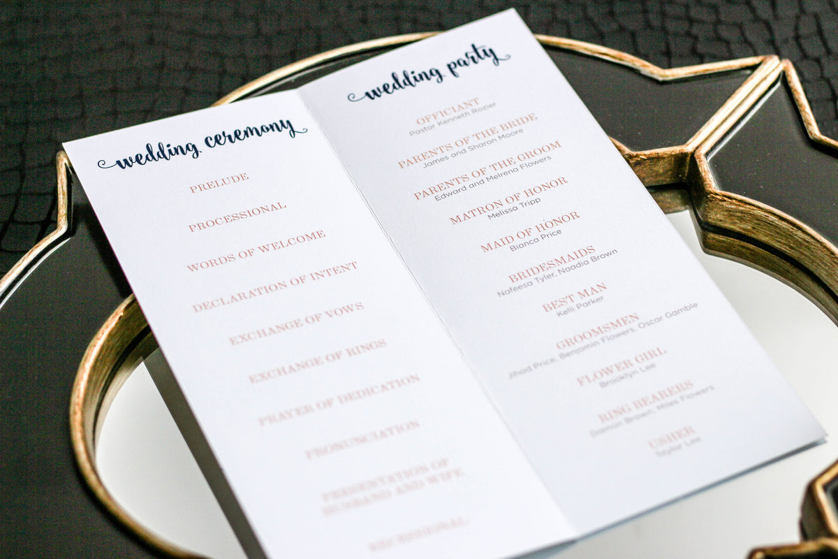 Calligraphy Chic - 4" x 10" BOOKLET PROGRAM – Julie Hanan Design