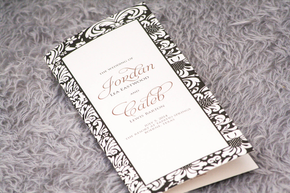 SOPHISTICATED DAMASK - 4" x 10" BOOKLET PROGRAM – Julie Hanan Design