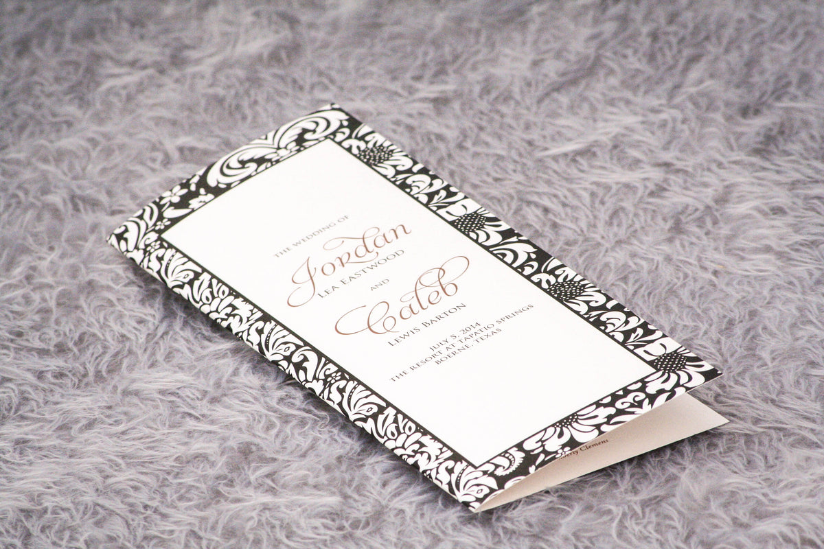 SOPHISTICATED DAMASK - 4" x 10" BOOKLET PROGRAM – Julie Hanan Design