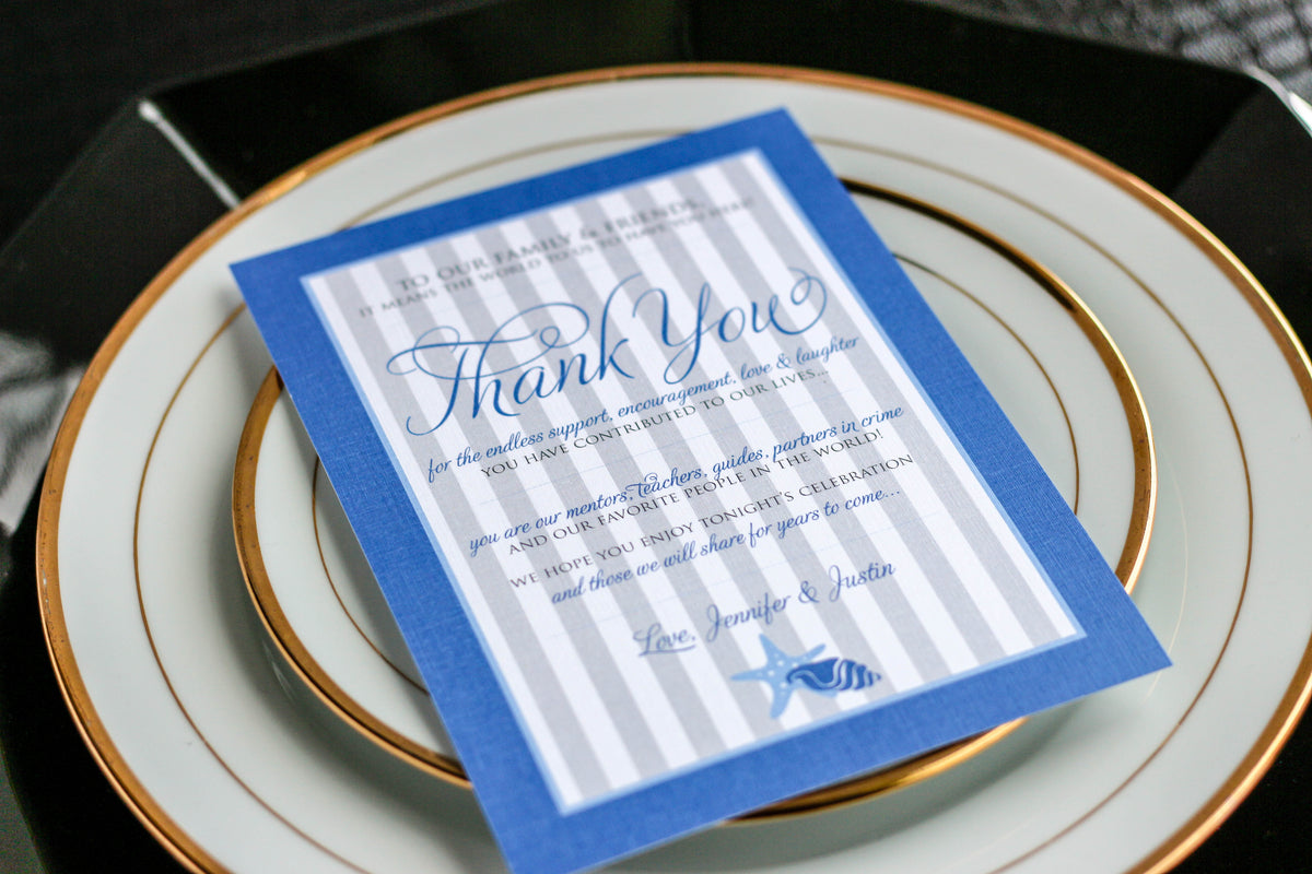 STARFISH AND SHELL - RECEPTION THANK YOU SIGNS – Julie Hanan Design