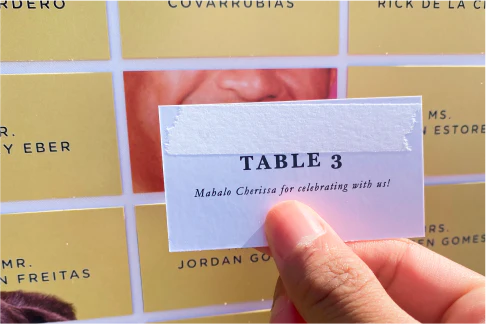 $200 Deposit For Place Card Board – Julie Hanan Design