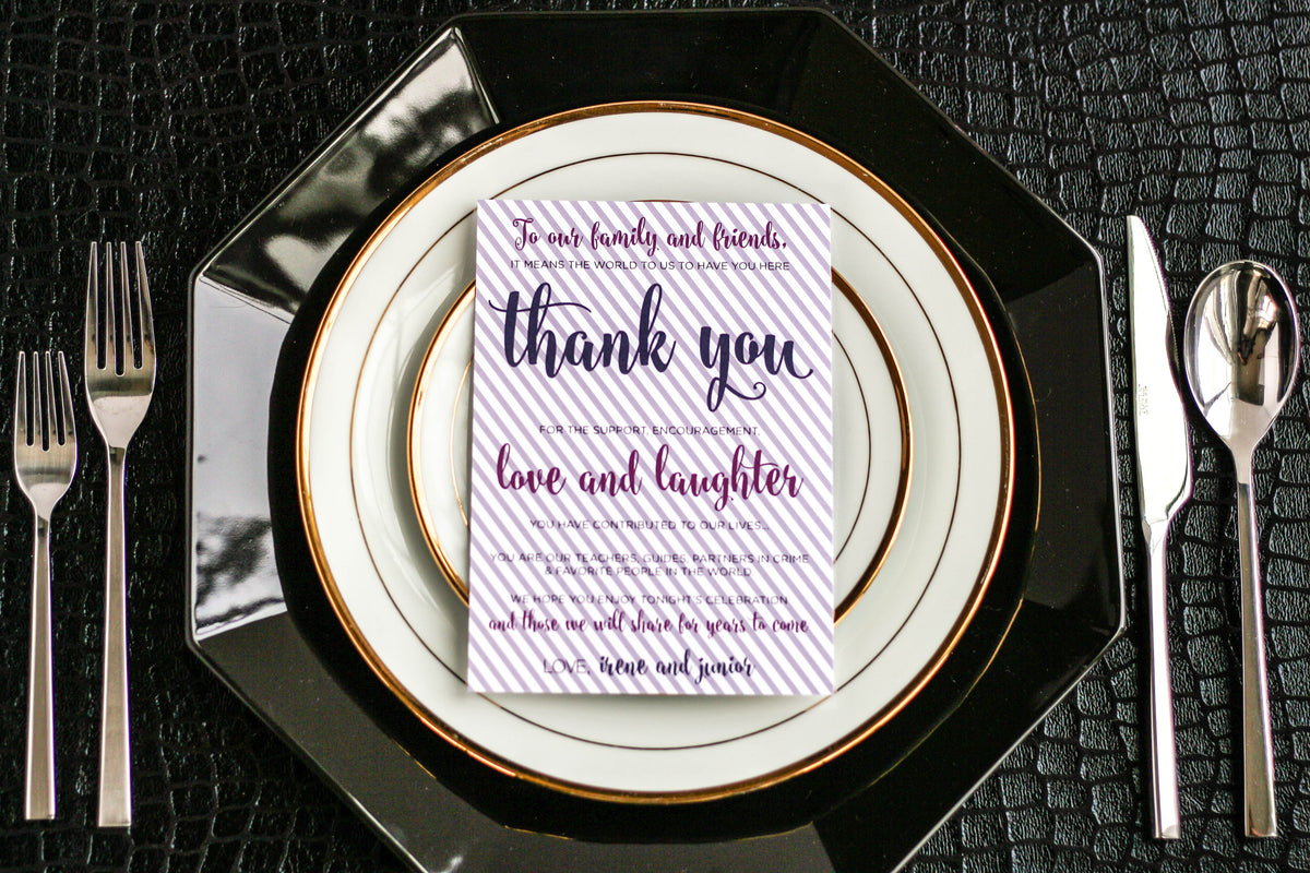 CALLIGRAPHY CHIC - RECEPTION THANK YOU SIGNS – Julie Hanan Design