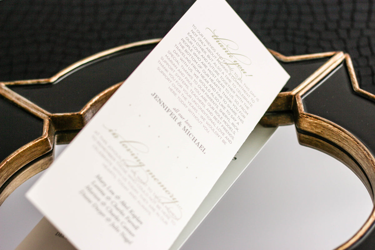 Classic Elegance - 4" x 10" BOOKLET PROGRAM – Julie Hanan Design