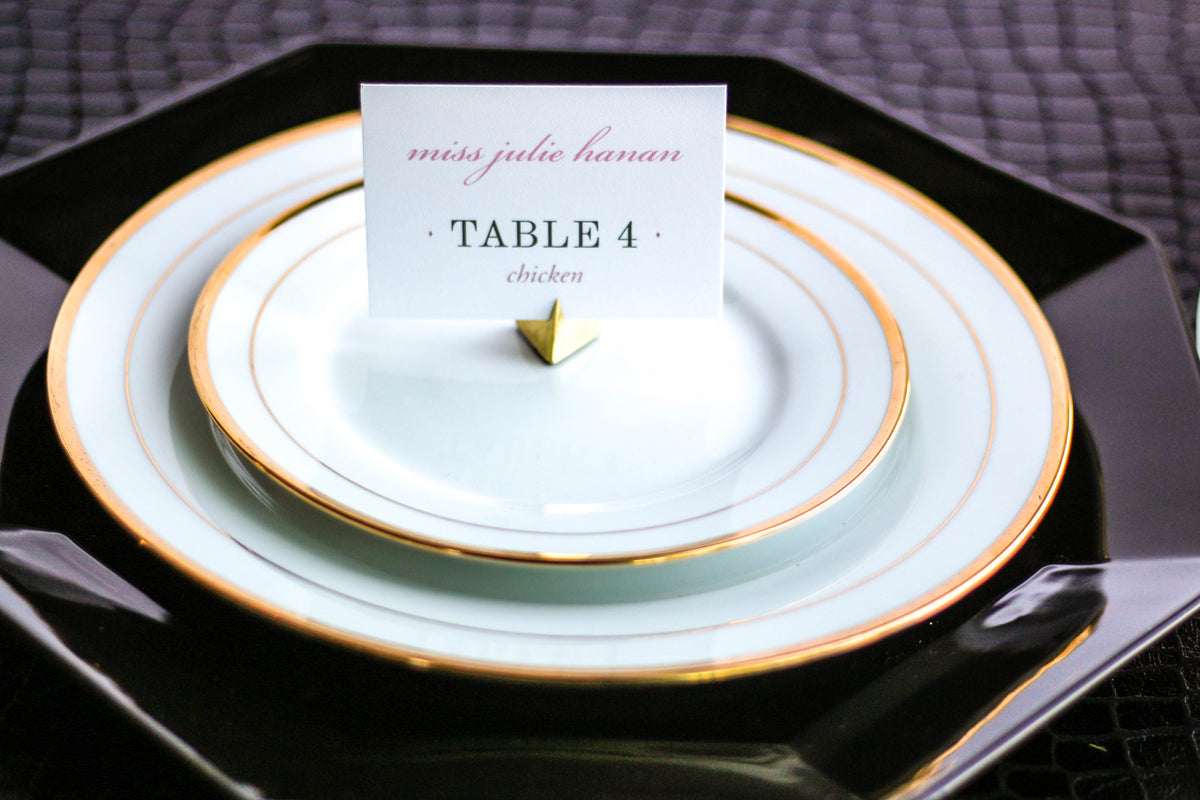 CLASSIC ELEGANCE - 2.5" x 3.5" FLAT PLACE CARDS – Julie Hanan Design