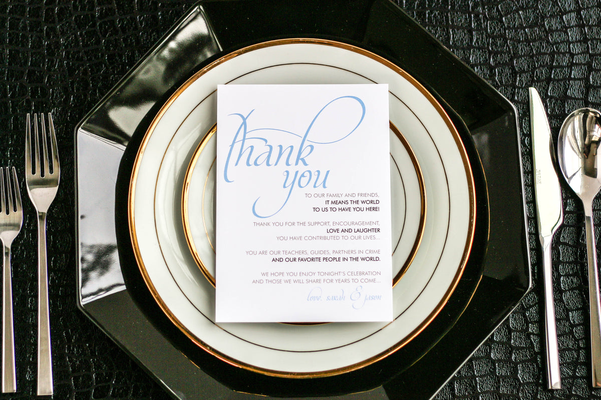 DRAMATIC SCRIPT - RECEPTION THANK YOU SIGNS – Julie Hanan Design