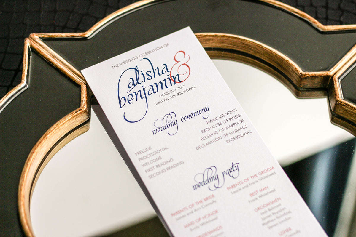 DRAMATIC SCRIPT - 4" x 9" FLAT PROGRAM – Julie Hanan Design