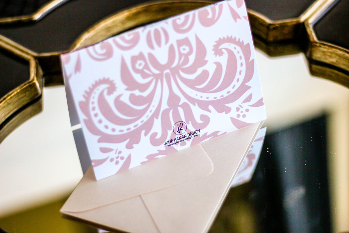 DRAMATIC SCRIPT - 3.5" x 5" FOLDED THANK YOU CARDS – Julie Hanan Design