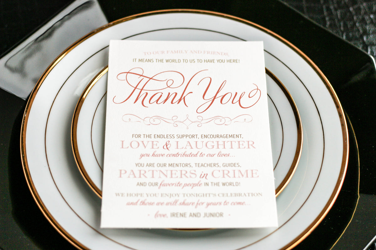 ENCHANTING VINTAGE - RECEPTION THANK YOU SIGNS – Julie Hanan Design