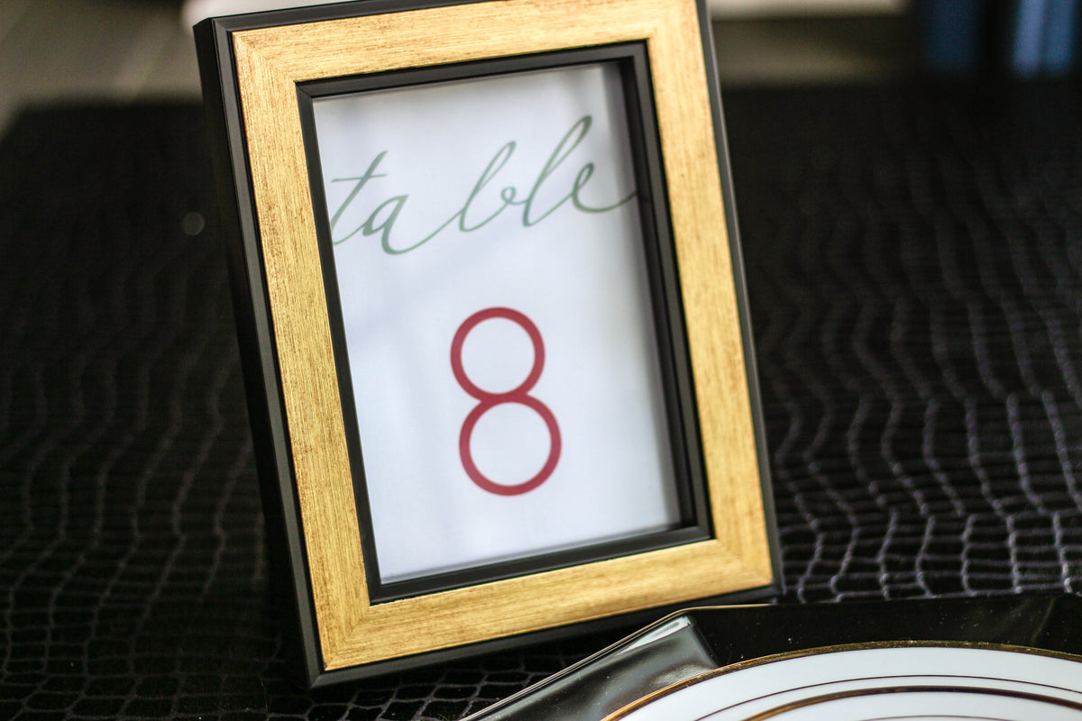 MODERN CALLIGRAPHY - 5" x 7" TABLE NUMBERS – Julie Hanan Design