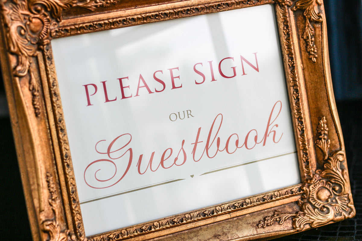 ROMANTIC FLOURISH - GUESTBOOK SIGN – Julie Hanan Design
