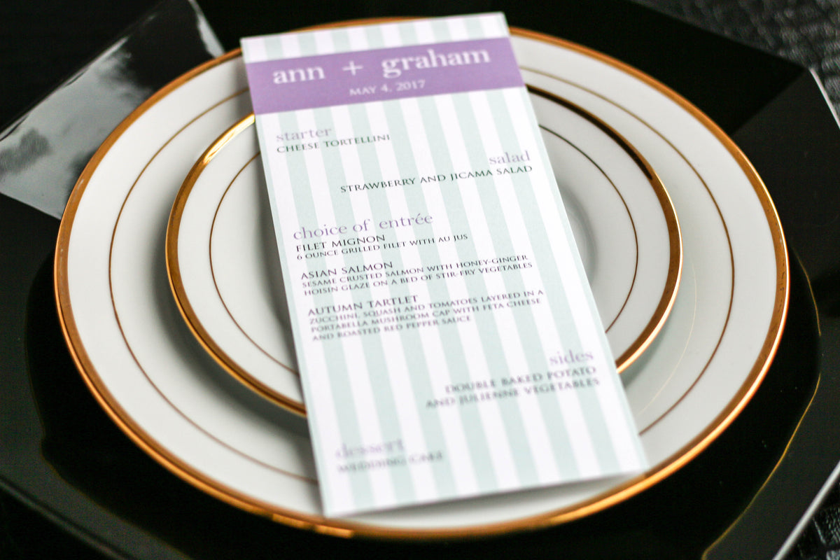 PREPPY CHIC - 4" x 9" DINNER MENU NO ACCENT LAYERS – Julie Hanan Design