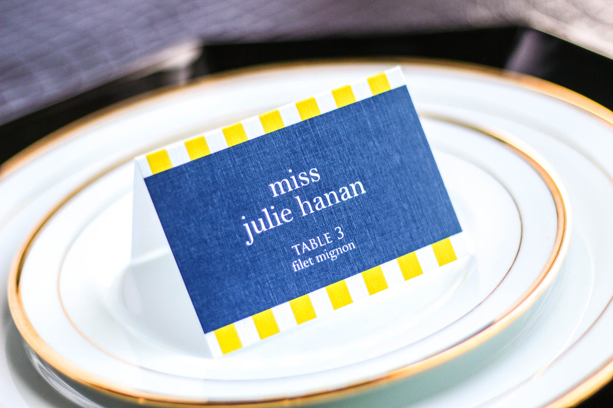 PREPPY CHIC - 2.5" x 3.5" TENTED PLACE CARDS – Julie Hanan Design