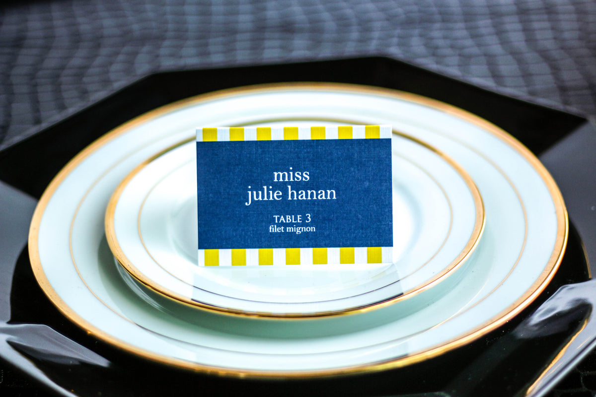 PREPPY CHIC - 2.5" x 3.5" TENTED PLACE CARDS – Julie Hanan Design