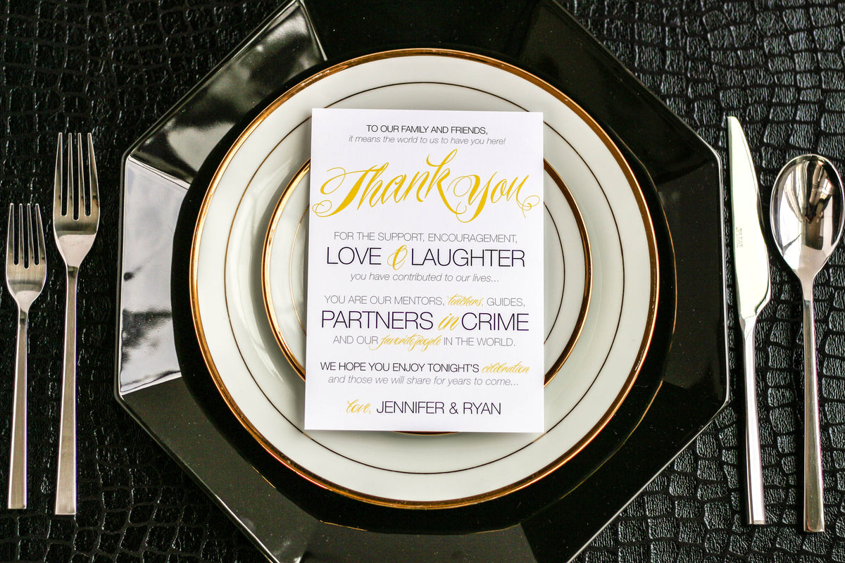 SWEEPING SCRIPT - RECEPTION THANK YOU SIGNS – Julie Hanan Design