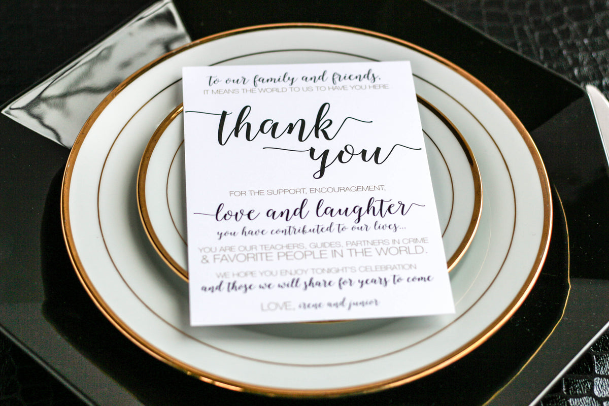 WHIMSICAL CALLIGRAPHY - RECEPTION THANK YOU SIGNS – Julie Hanan Design